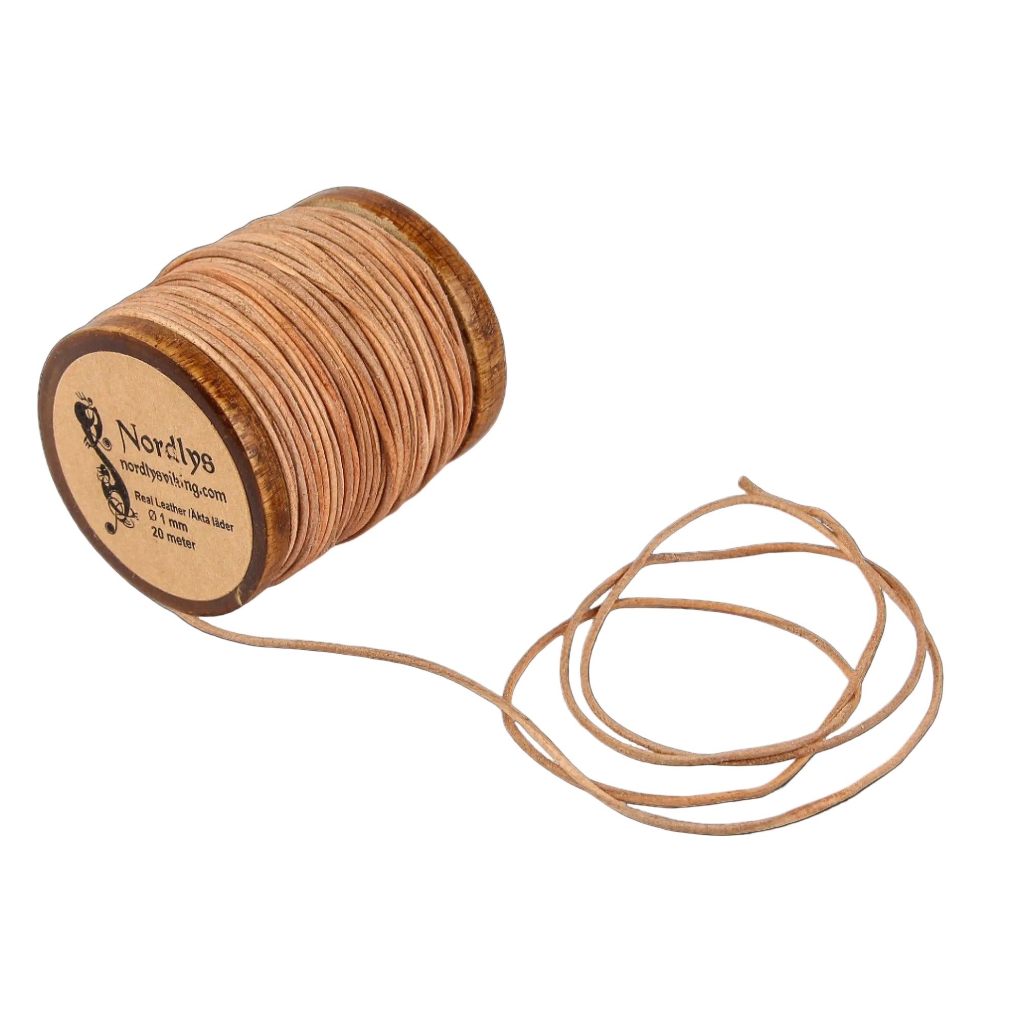 1mm, 20m natural leather string