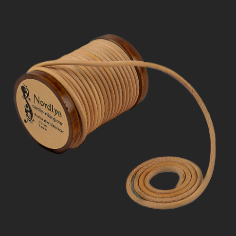 Leather string natural, 3mm, 20m
