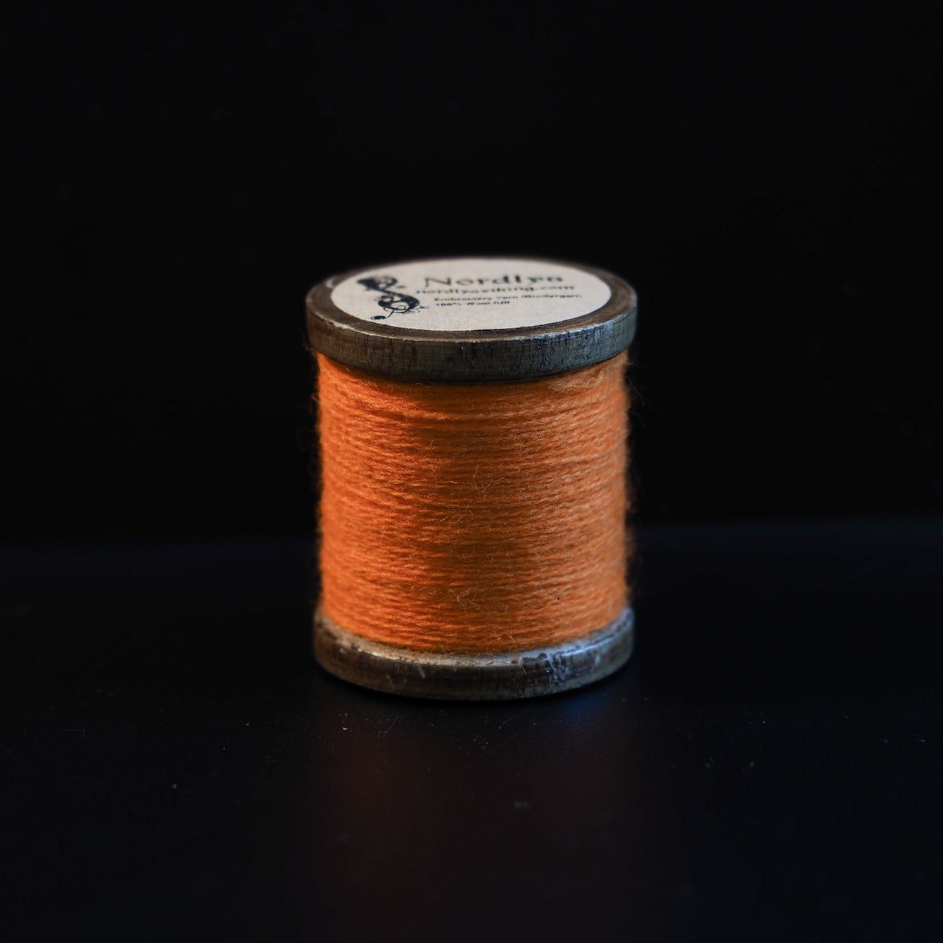 Orange embroidery thread 100% wool